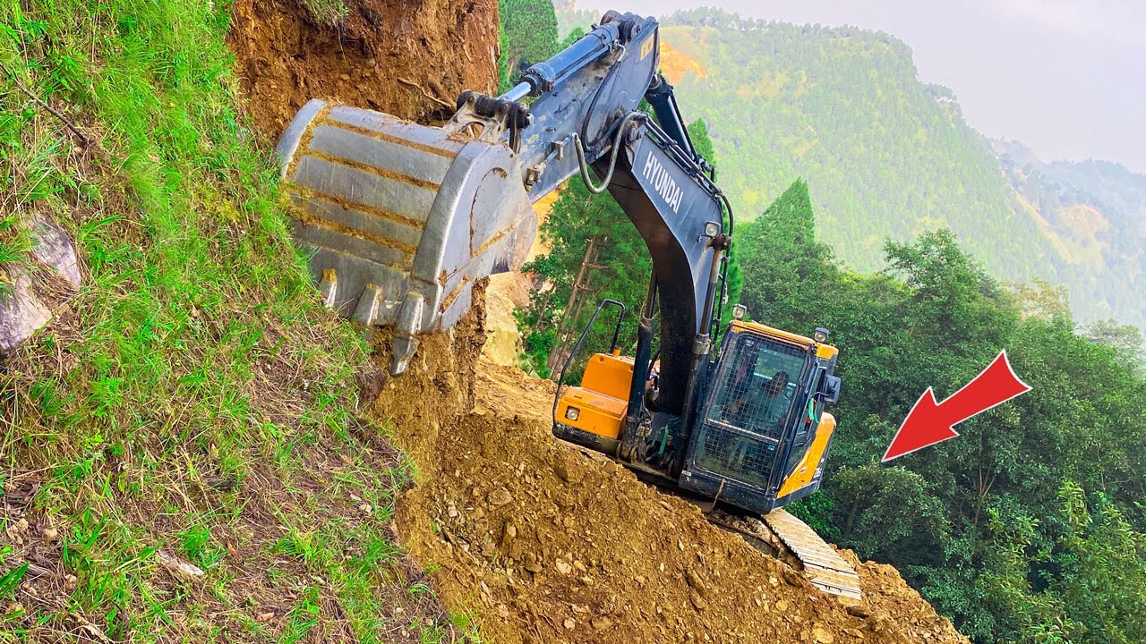 This Hungry Excavator Devour a Cliffside & Spit Out a Roadway ...
