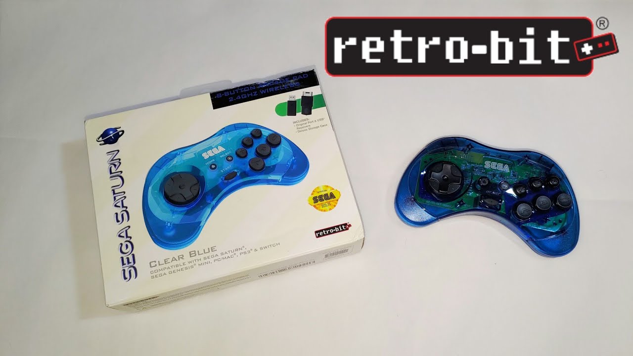 Unboxing (desembalando) Retro-bit Wireless Sega Saturn control pad ...