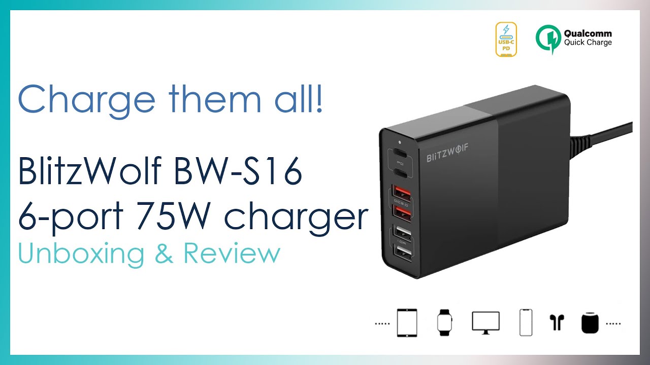 One charger for all your devices! - BlitzWolf BW-S16 6-ports USB fast ...