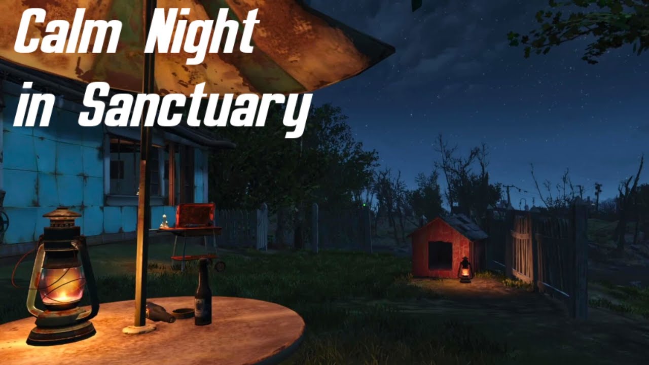 Calm Night in Sanctuary | Fallout 4 Nighttime Ambience | Relax - Study ...