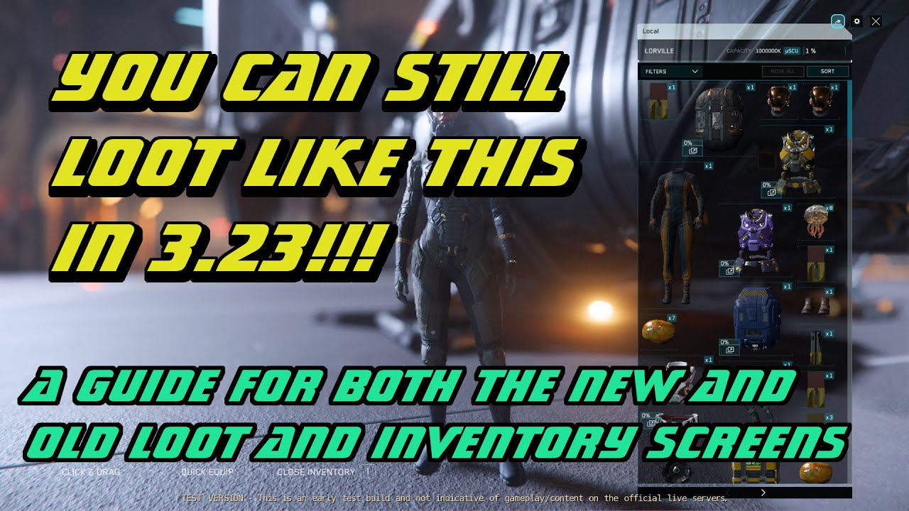 Looting and inventory management in 3.23. Inventory made simple. Plus ...
