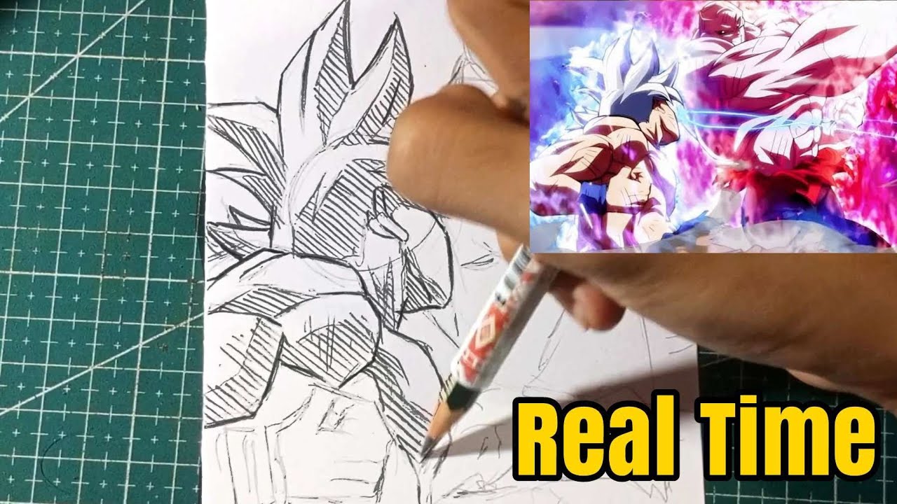How to draw GOKU & JIREN Epic Battle || Step by Step Tutorial || Dragon ...