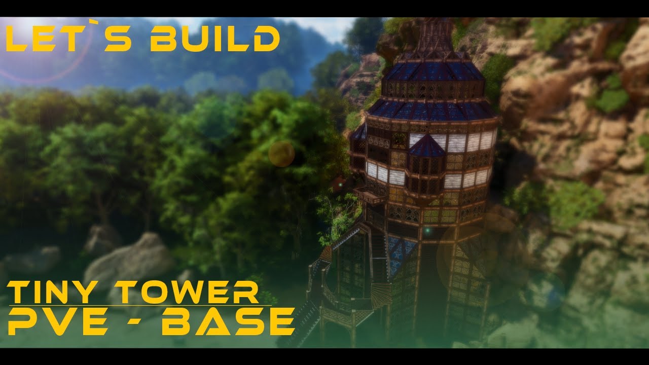ASA Tiny Tower PvE Base / Tower Base / kreatives bauen in ARK/ASA - YouTube