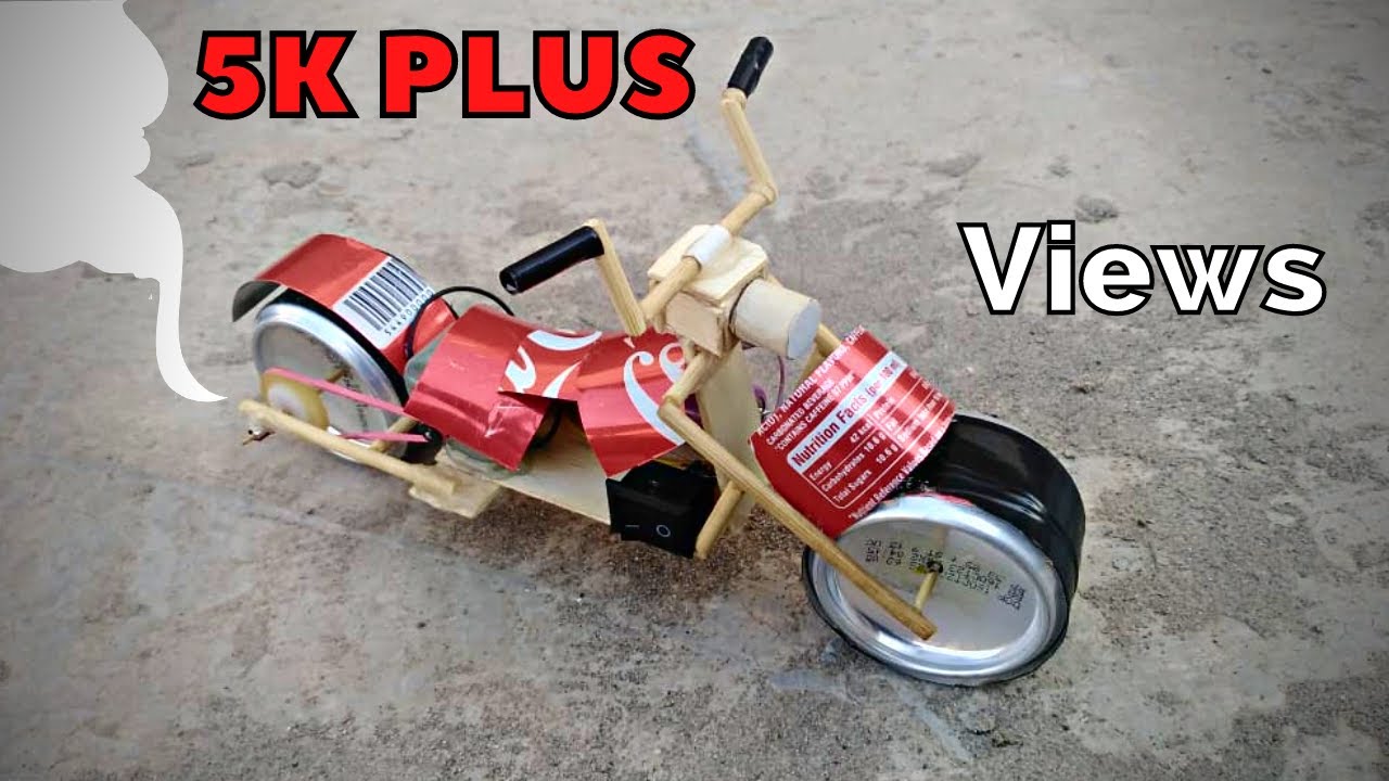 How to make Dc Motor Bike Toy at home | Make With DC Motor | Awesome ...