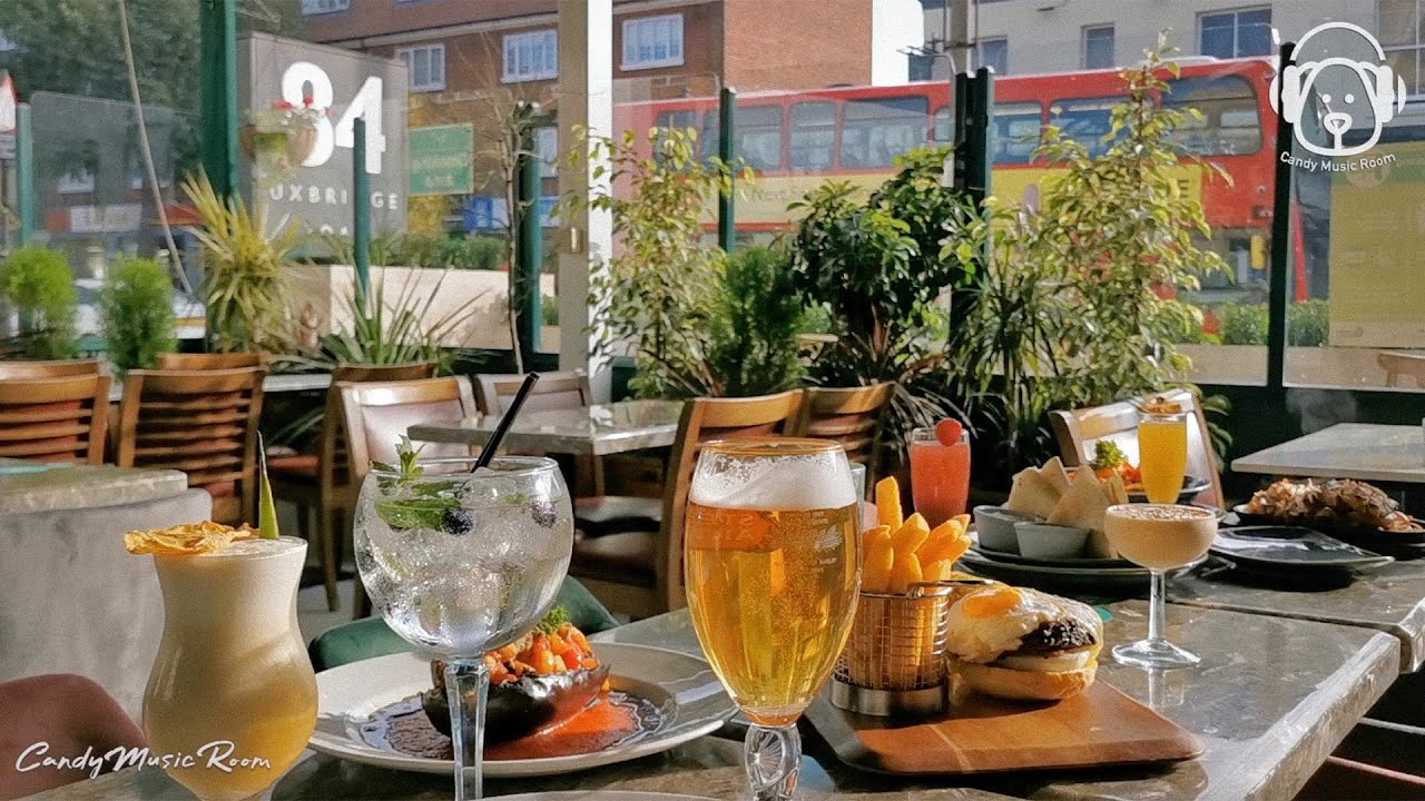 Summer in London Outdoor Cafe & Pub ambient with Chillout Jazz Playlist ...