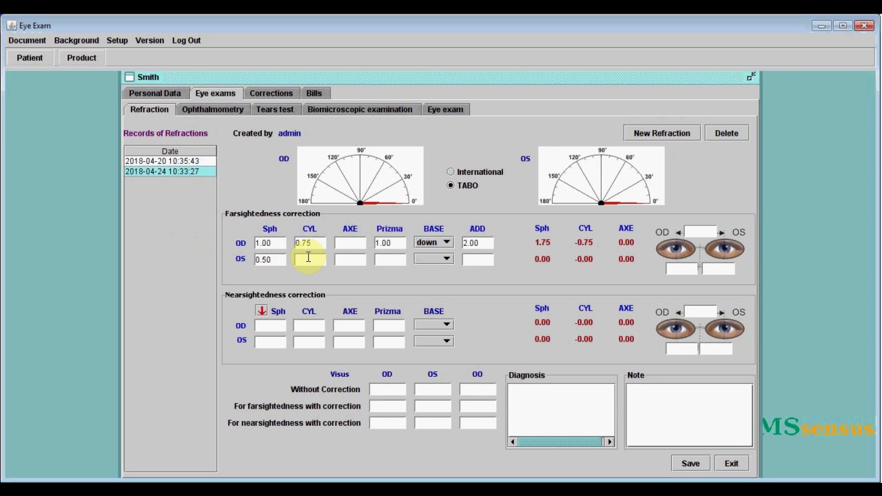 Create Refraction In Patient - YouTube