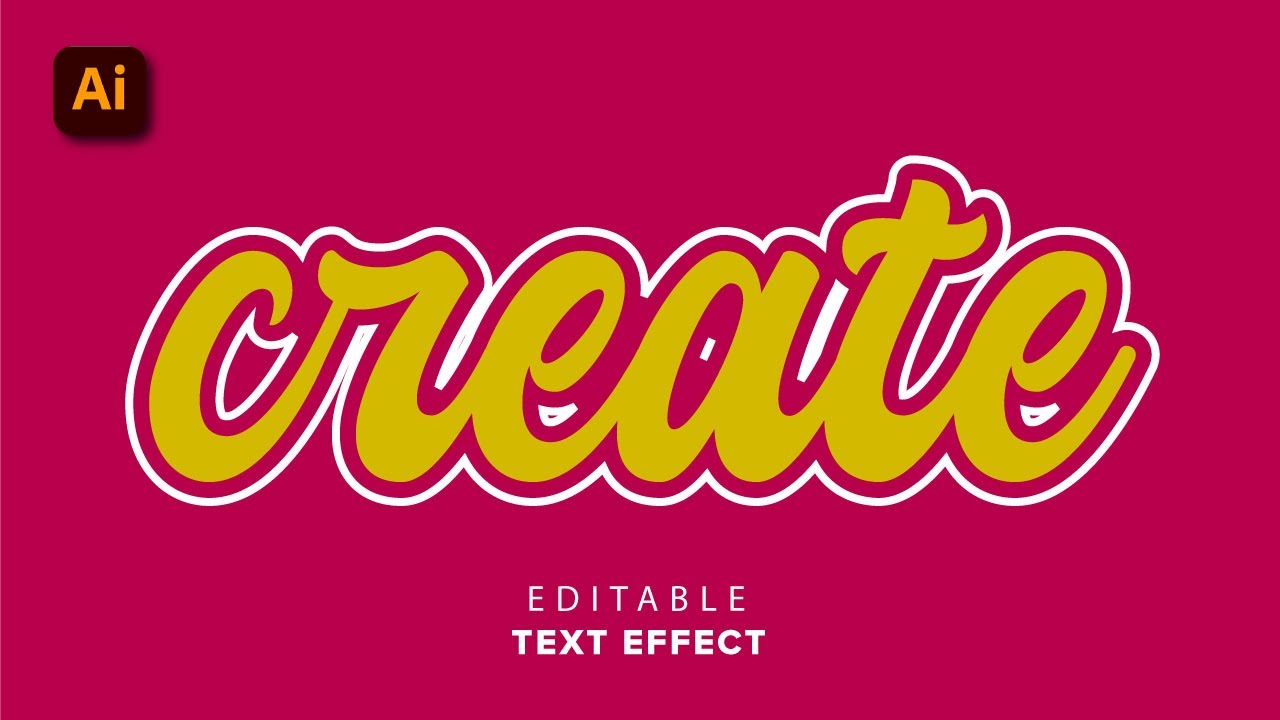 How to Edit Text EFFECT in Illustrator - Illustrator Text Effect - V1 ...