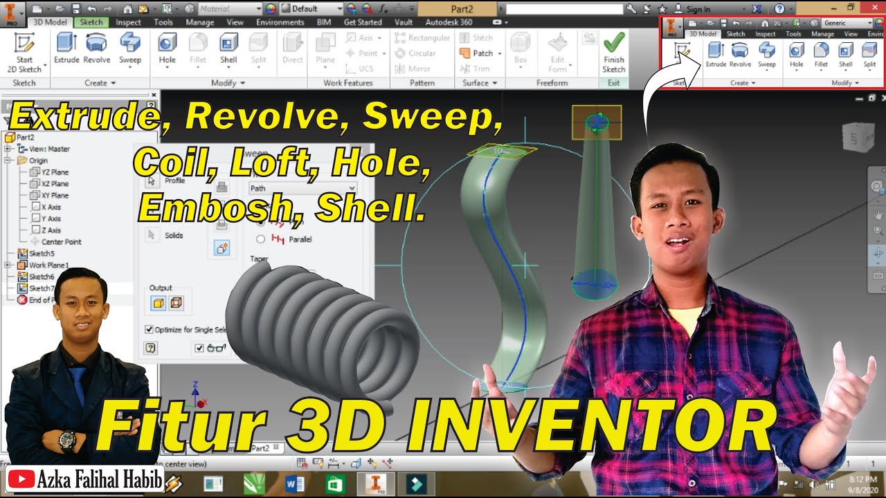 Fitur 3D Pada Autodesk INVENTOR , PENTINGKAH - Tutorial Autodesk ...
