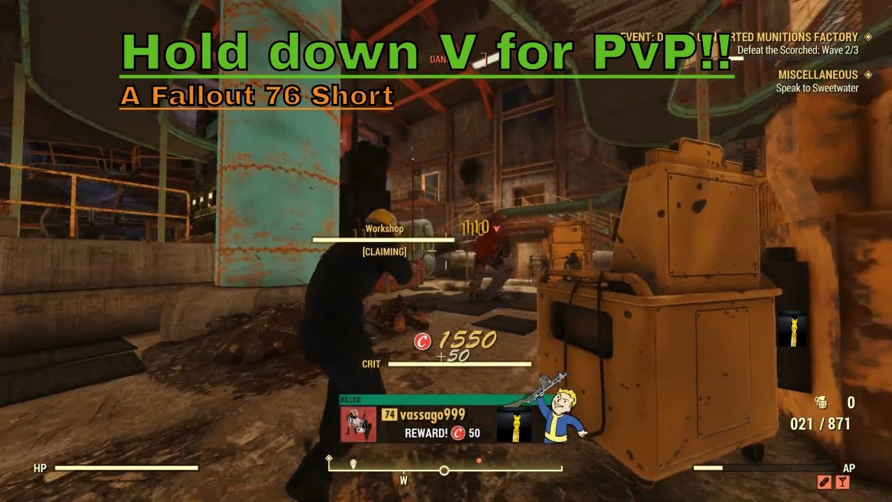 A Fallout 76 Short: Hold down V for PvP!! - YouTube
