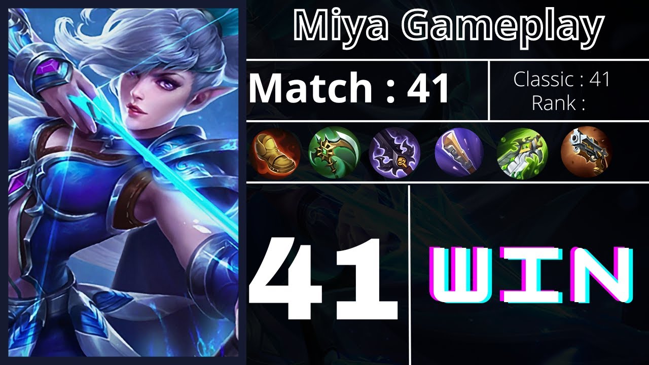 Build Attack Speed Part 41 - Gameplay Hero Miya - Mobile Legends - YouTube