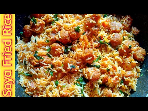 Soya fried rice recipe | Soya chunks fried rice in telugu | Soya veg ...
