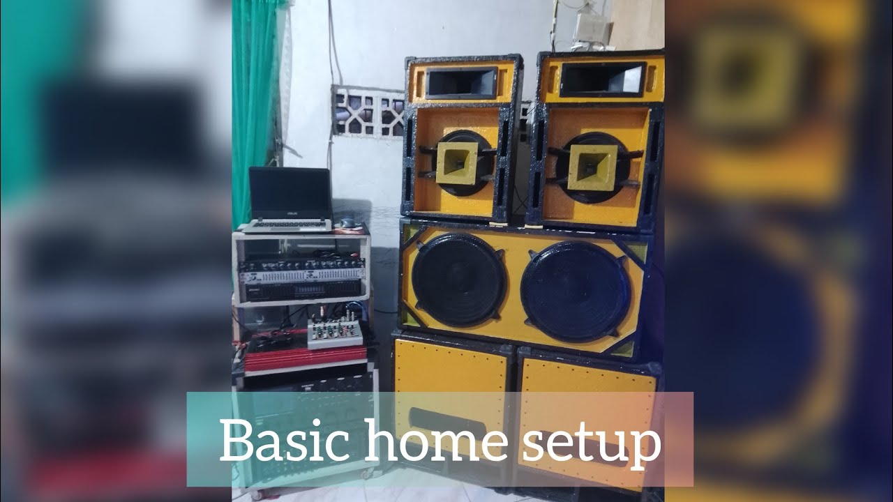 Home sound set up, 2 sub, 1 mid, 1 high amplifier and sound check - YouTube