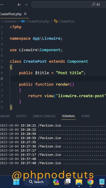 ⚡How to access properties in view in Livewire 3⚡ #shorts #youtubeshorts #livewire3 - YouTube