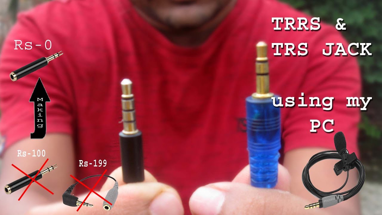 How to Make TRRS & TRS jack CONVERTER using MIC HINDI@4PIN to 3PIN mic ...