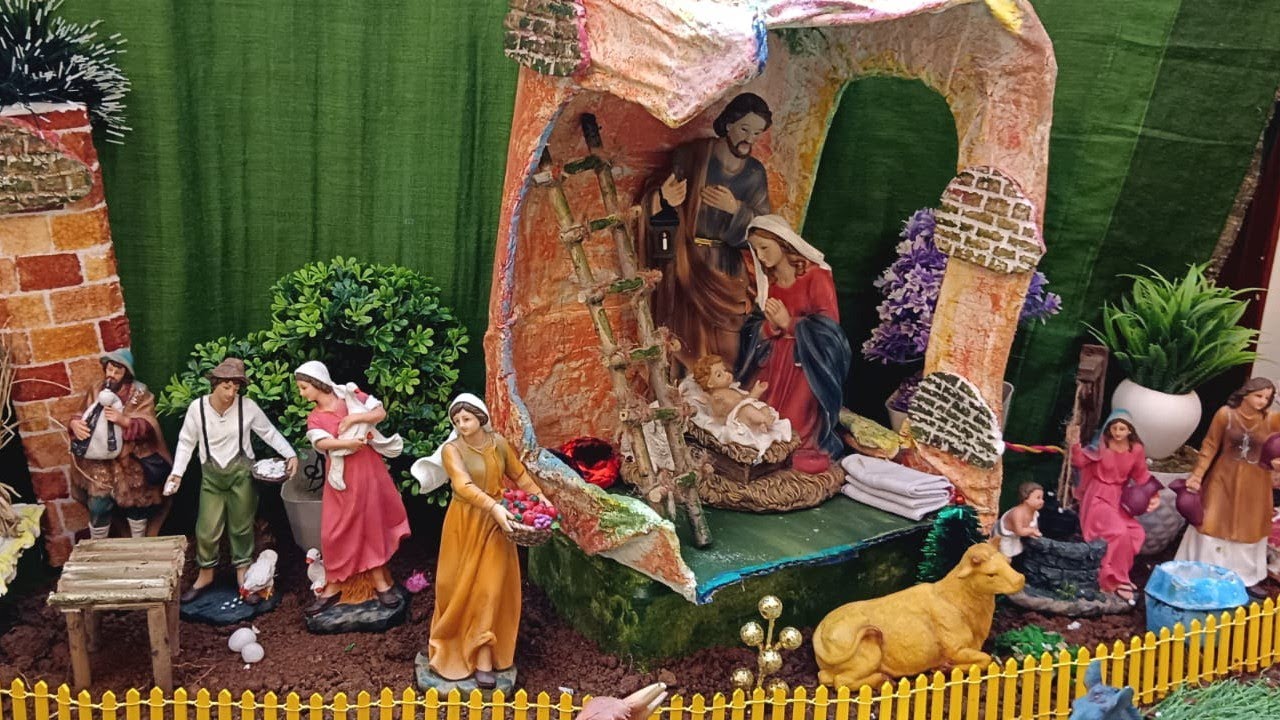 Christmas Crib|Nativity scene|pulkoodu|kudil - YouTube
