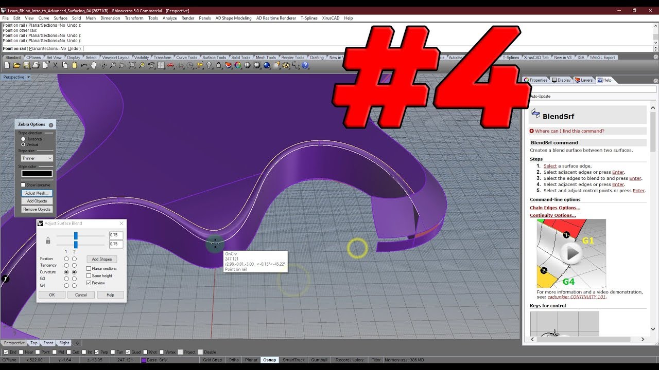 Learn Rhino - Intro to Advanced Surfacing #4 - YouTube
