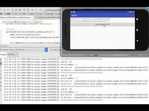 android activity singletask launch mode example - YouTube