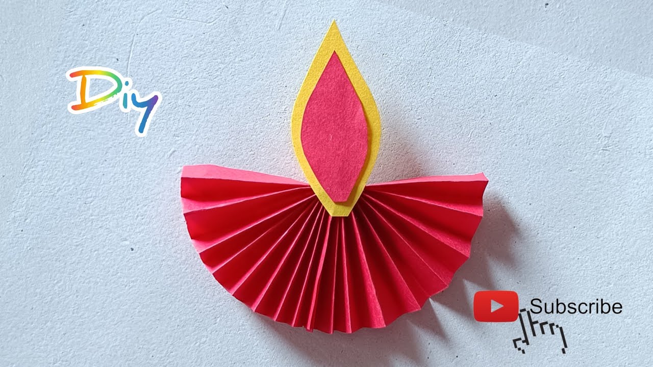 DIY:How to make paper diya||Easy craft ideas for kids||The crafter's ...