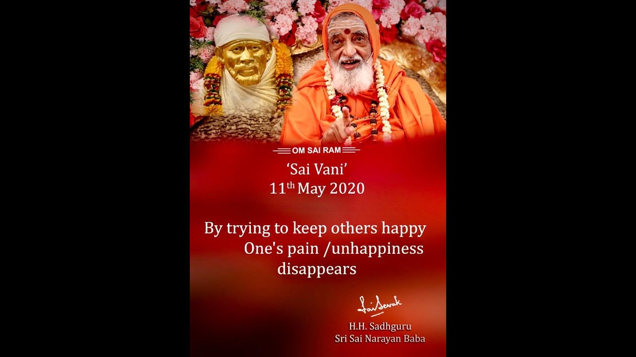 Sai Vani By Sri Sai Narayan Baba, Panvel. 11 .05 .2020 - YouTube