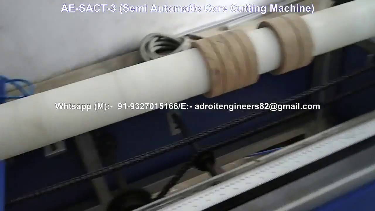 Slicer Type Pneumatic Paper Core Cutting Machine AE CC SAT CF PN - YouTube