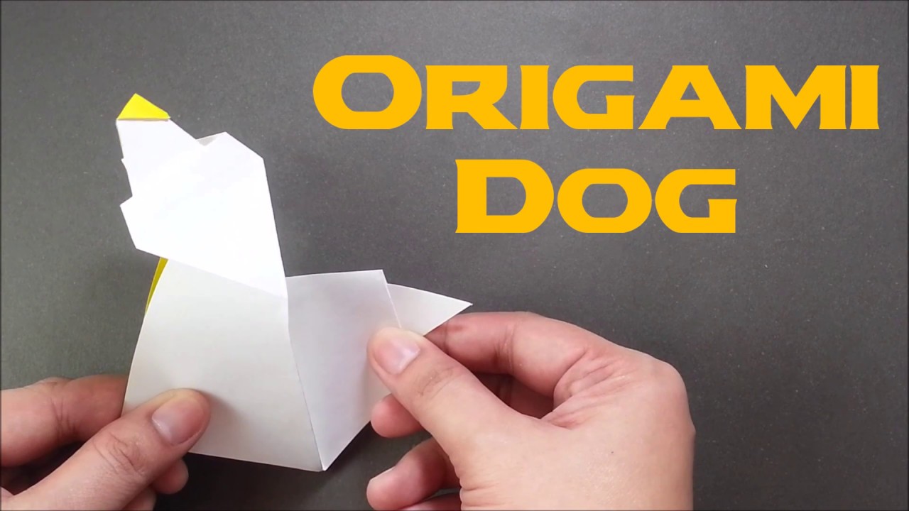 How to Make Origami Dog - Barking Paper Dog - Easy Origami Tutorial for ...