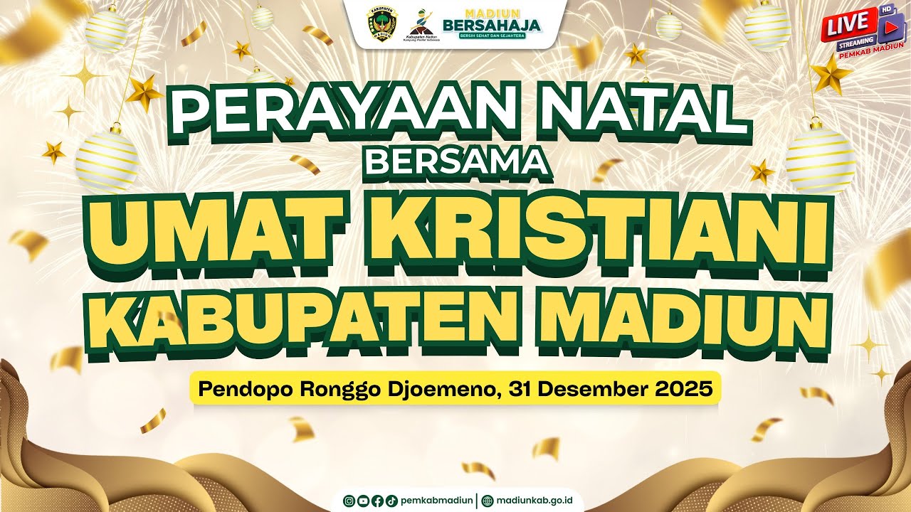 🔴 LIVE | Perayaan Natal bersama Umat Kristiani Pemerintah Kabupaten ...