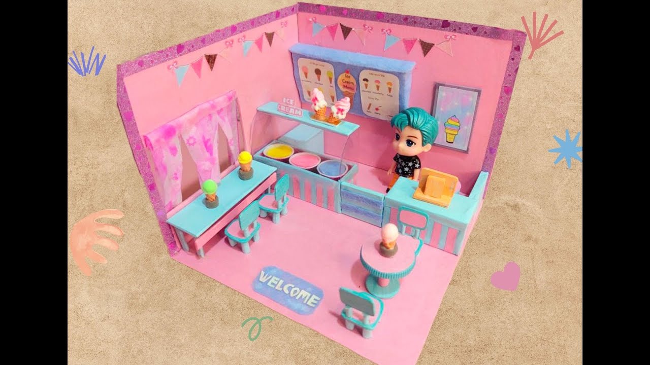 DIY Miniature Ice Cream Shop - YouTube