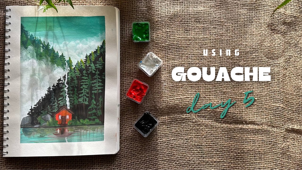 🍄Learn Gouache With Me /Gouache art for beginners 🍃 /easy steps ...
