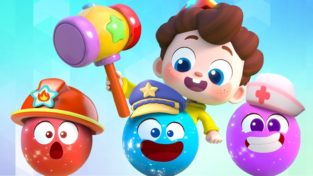 Surprise Eggs Transport Kids Songs | Learn Colors | Vehicles | Nursery ...