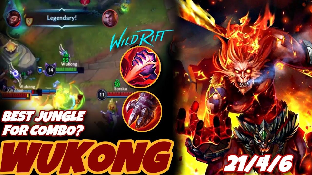 Wild Rift Wukong | HOW TO PLAY WUKONG IN JUNGLE | GAMEPLAY | INSANE ...