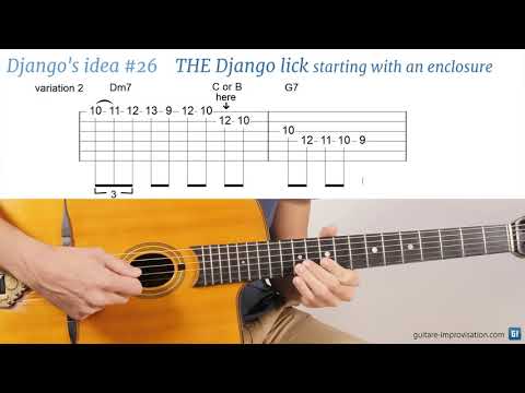 Django Reinhardt lick #26 : THE Django lick starting with an enclosure ...