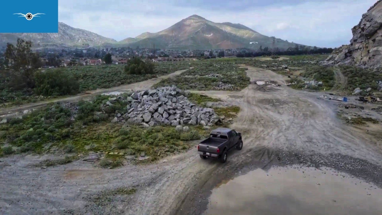 Off-Roading Riverside Quarry Drone - YouTube