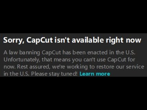 We have a problem... [Tiktok/Capcut Ban] - YouTube