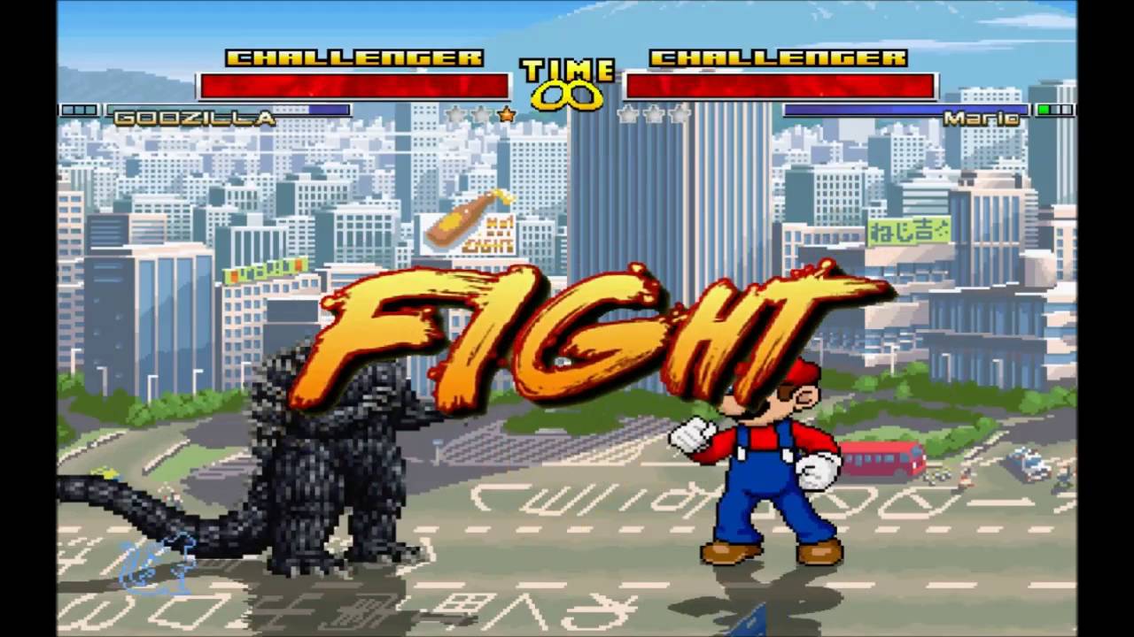 Mugen : Godzilla Vs Mario - YouTube