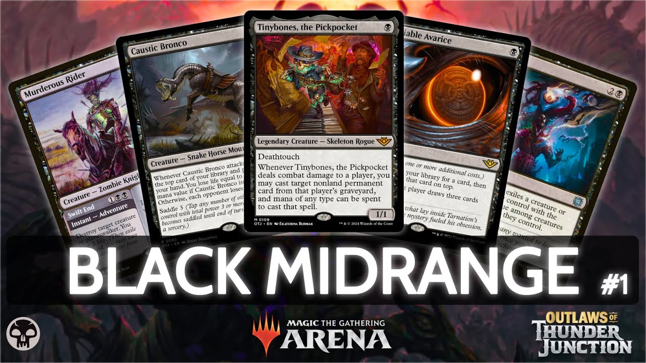 ⚫ Mono Black Midrange, part 1 | MTG Arena | Explorer | BO3 | Outlaws of Thunder Junction - YouTube