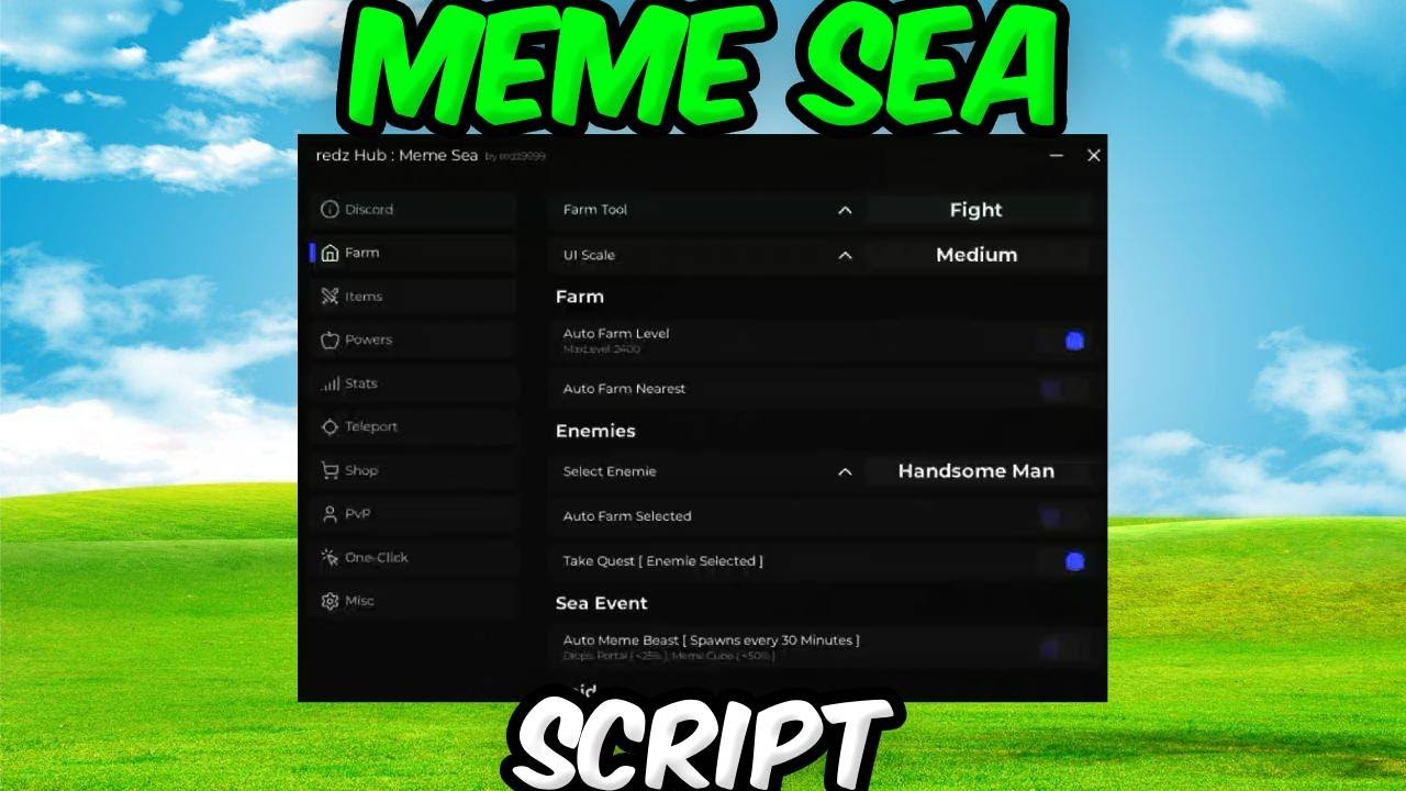 👑 Meme Sea Script | Auto Farm, Aim Bot, Auto Raid - YouTube