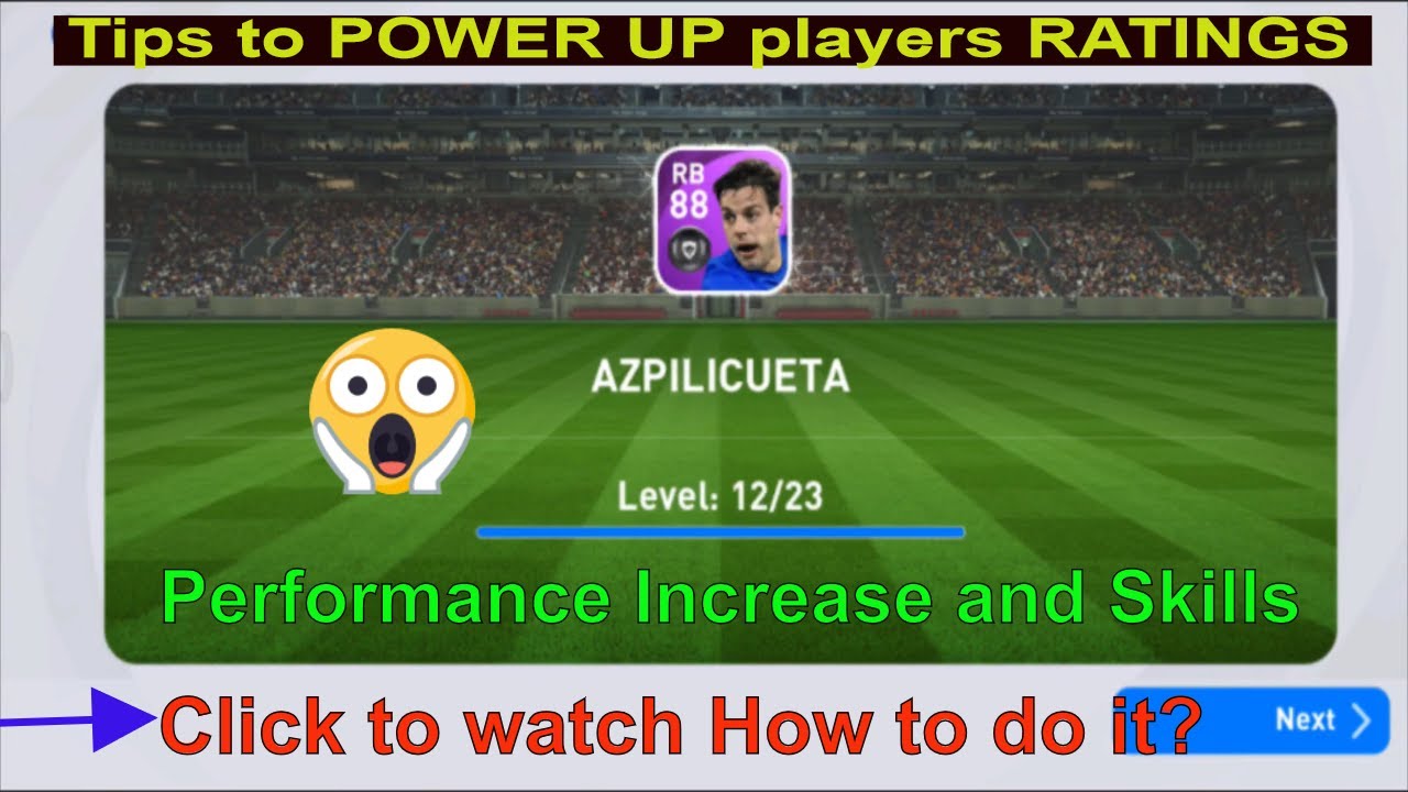 How to level up players in pes 2021 mobile | Never seen before tips for ...