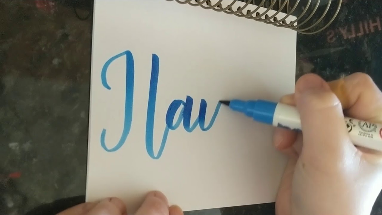 Hailey - modern calligraphy name - YouTube