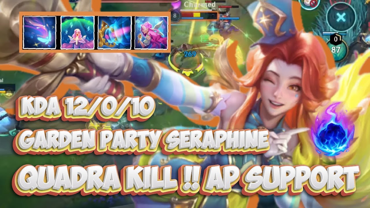 QUADRA KILL !! Garden Party Seraphine AP support gameplay // WILD RIFT ...