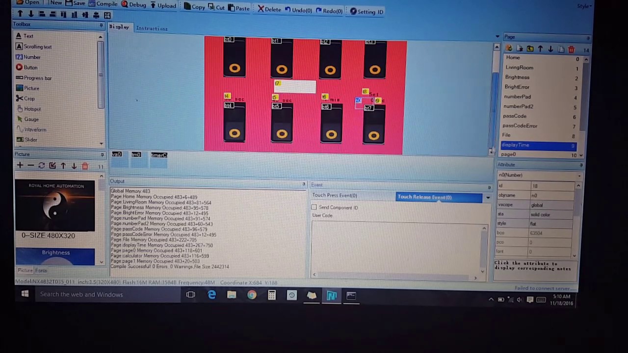 Nextion - Bring to Top/Bottom & Button Sizes - YouTube