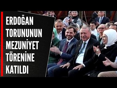 ERDOĞAN TORUNUNUN MEZUNİYET TÖRENİNE KATILDI