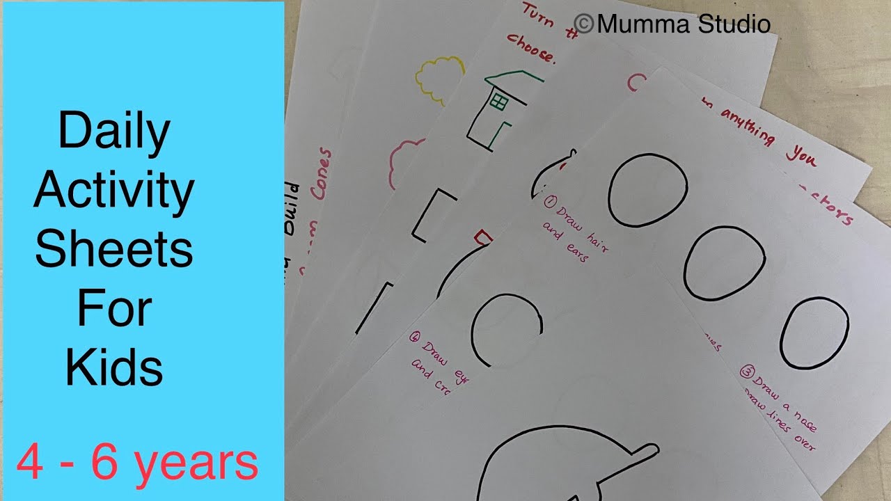 Daily Activity Sheets For Kids | DIY worksheets | 4 - 7 years - YouTube