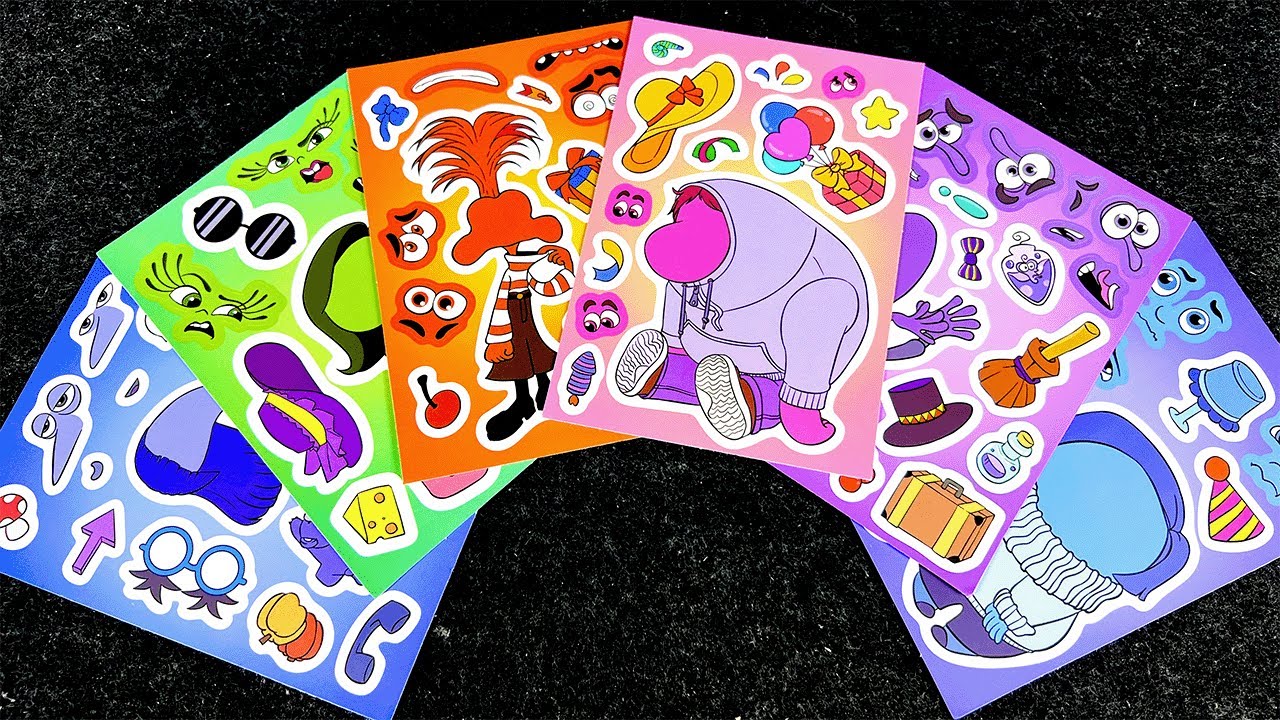🍩Paper DIY🍩 Decorate with Sticker Book Disney Inside Out 2 스티커북으로 장식하기 ...