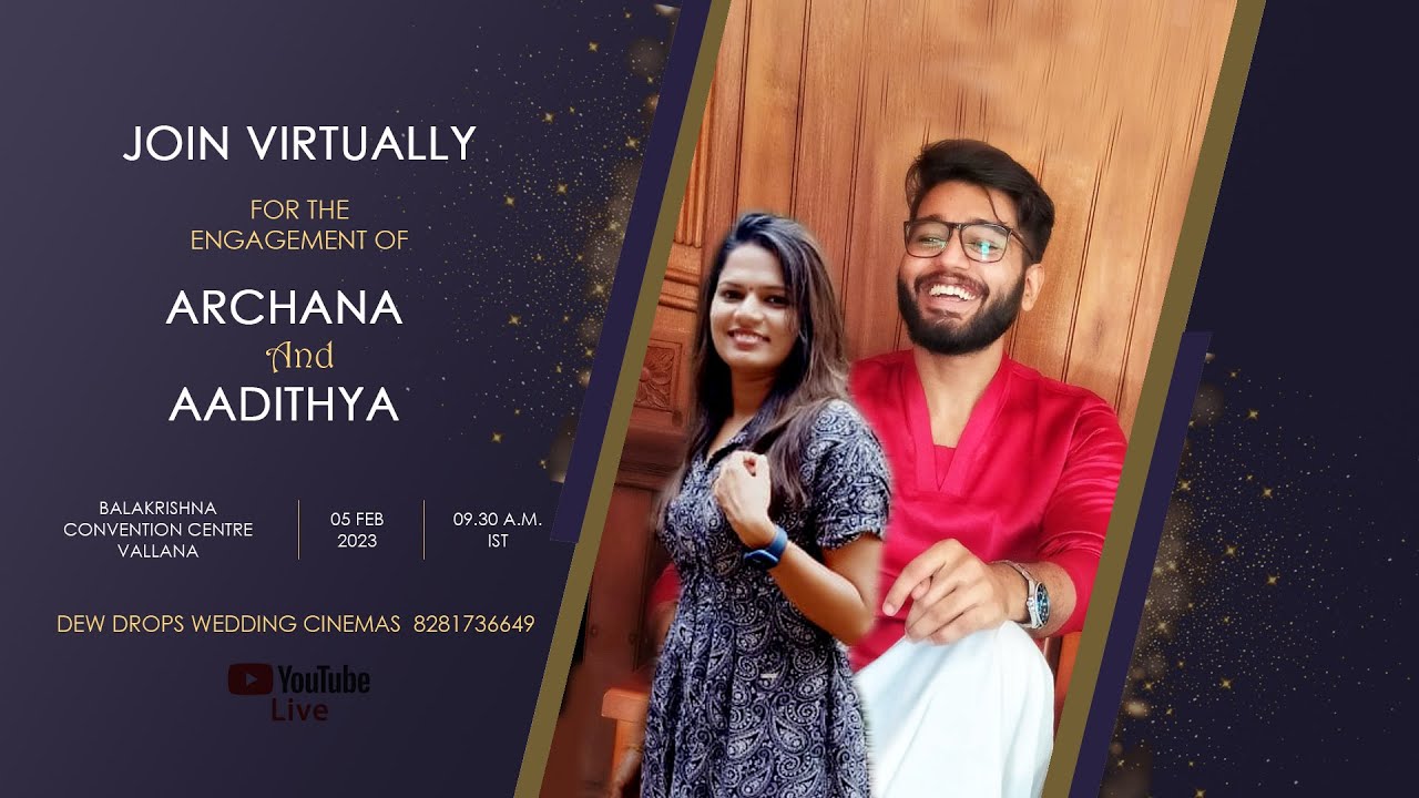 Archana & Aadithya Engagement Ceremony - YouTube