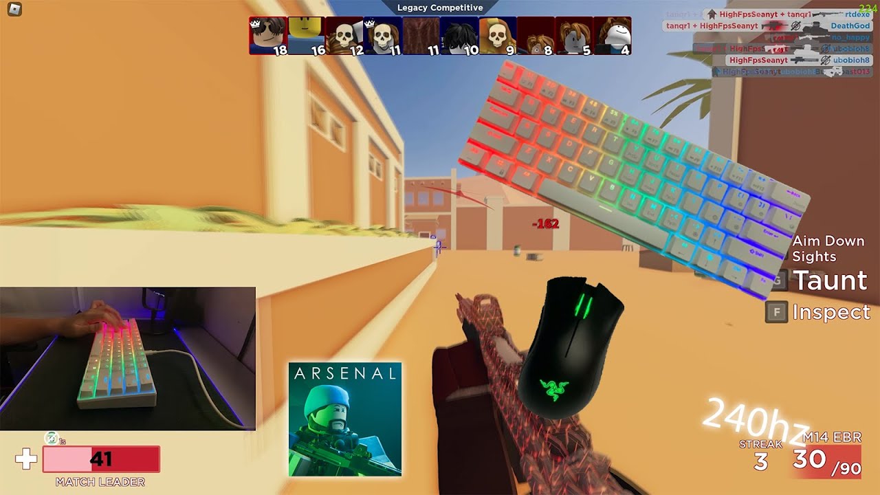 RK61 Keyboard ASMR Roblox Arsenal Gameplay #27, 4K 240FPS. - YouTube