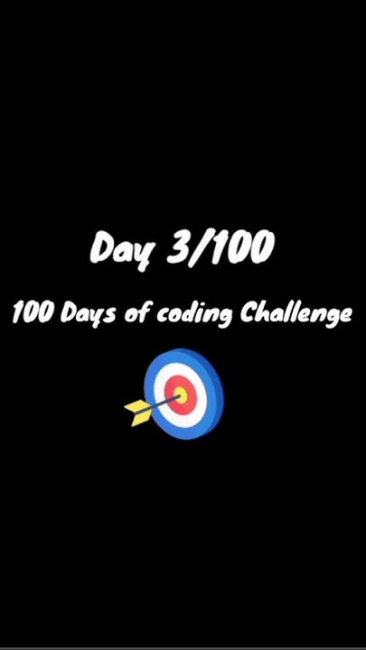 Day 3/100 of my coding challenges. 100 days coding challenge. #CodeCraftwithSaurav - YouTube