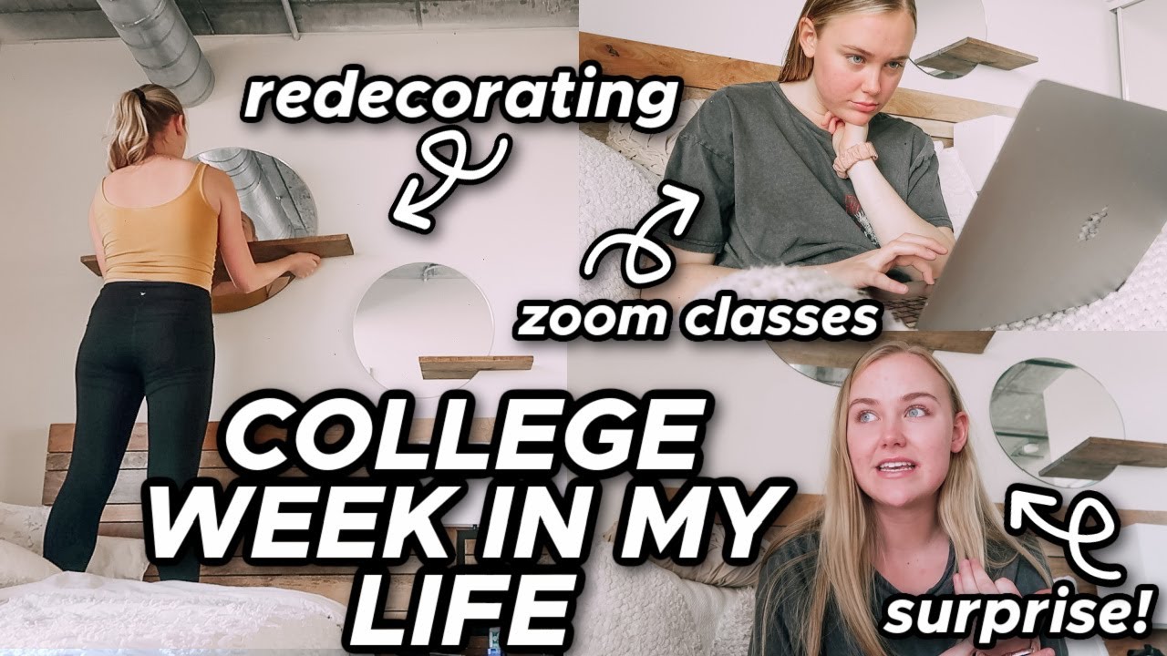 college week in my life | zoom classes, redecorating my room, new ...