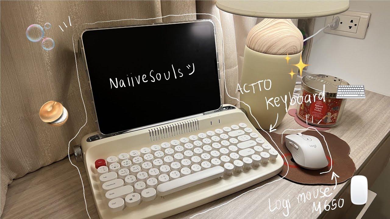 [ASMR] 📦 Actto keyboard Unboxing + SETUP 🧈 ⌨️ 🧡 ☁️. - YouTube