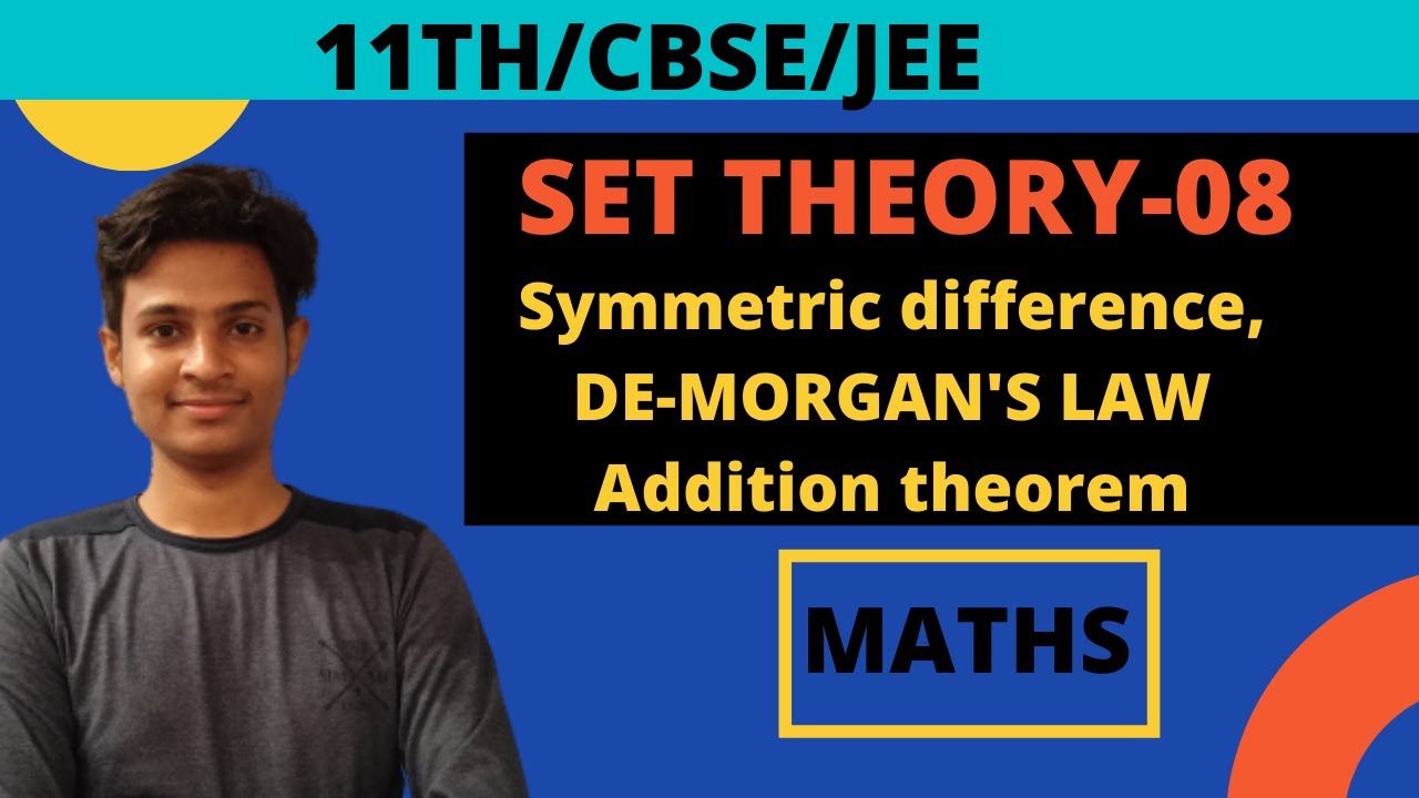Set Theory l De-Morgan's Law | sym diff | Addition theorem l - YouTube