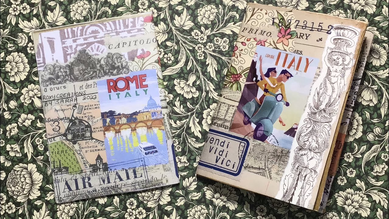 Making my first Zine- a vintage Italian theme - YouTube